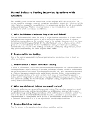 Manual software-testing-interview-questions-with-answers | PDF