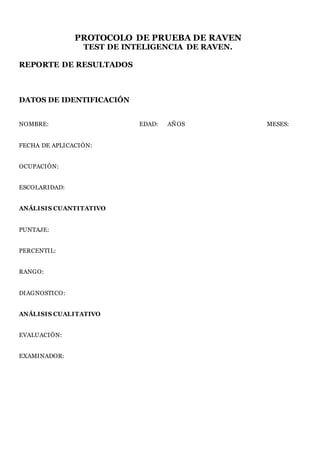 Manual test-raven-matrices-progresivas | DOC