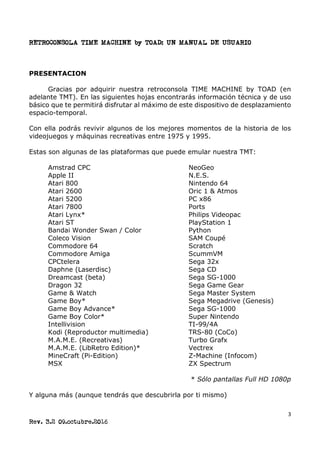Manual toad-time-machine-v3.2 | PDF
