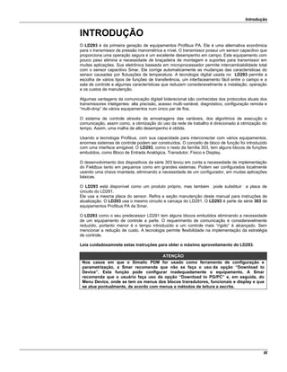 Manual transmissor de pressão manométrica - smar modelo ld293 mp | PDF
