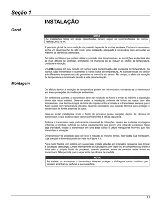 Manual transmissor de pressão manométrica - smar modelo ld293 mp | PDF