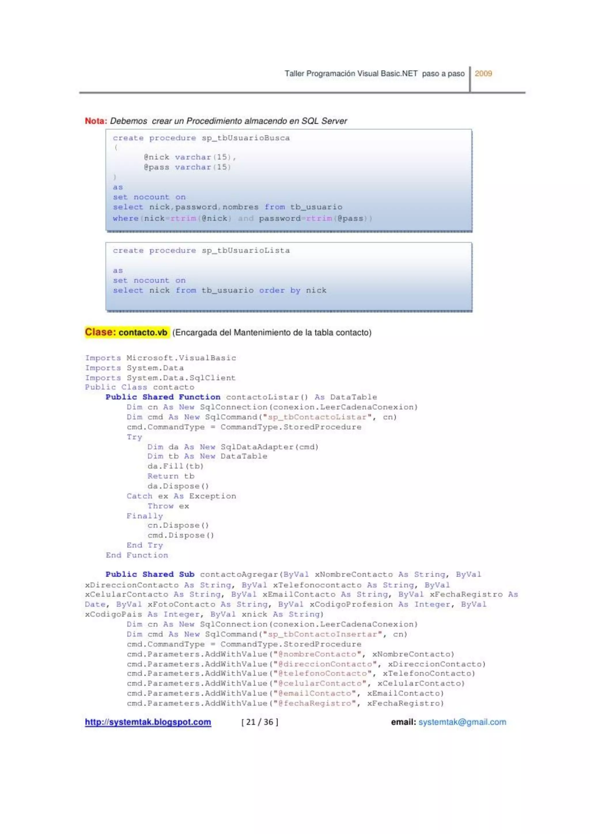 Manual visual-basic-net-sql-server-paso-a-paso-gratis | PDF