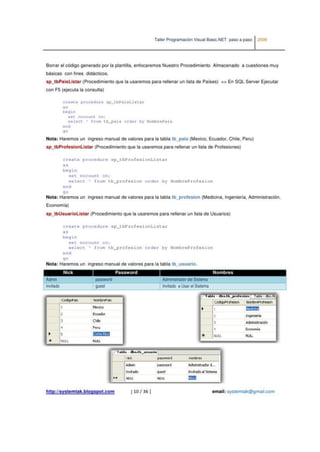 Manual visual-basic-net-sql-server-paso-a-paso-gratis | PDF