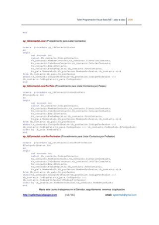 Manual visual-basic-net-sql-server-paso-a-paso-gratis | PDF