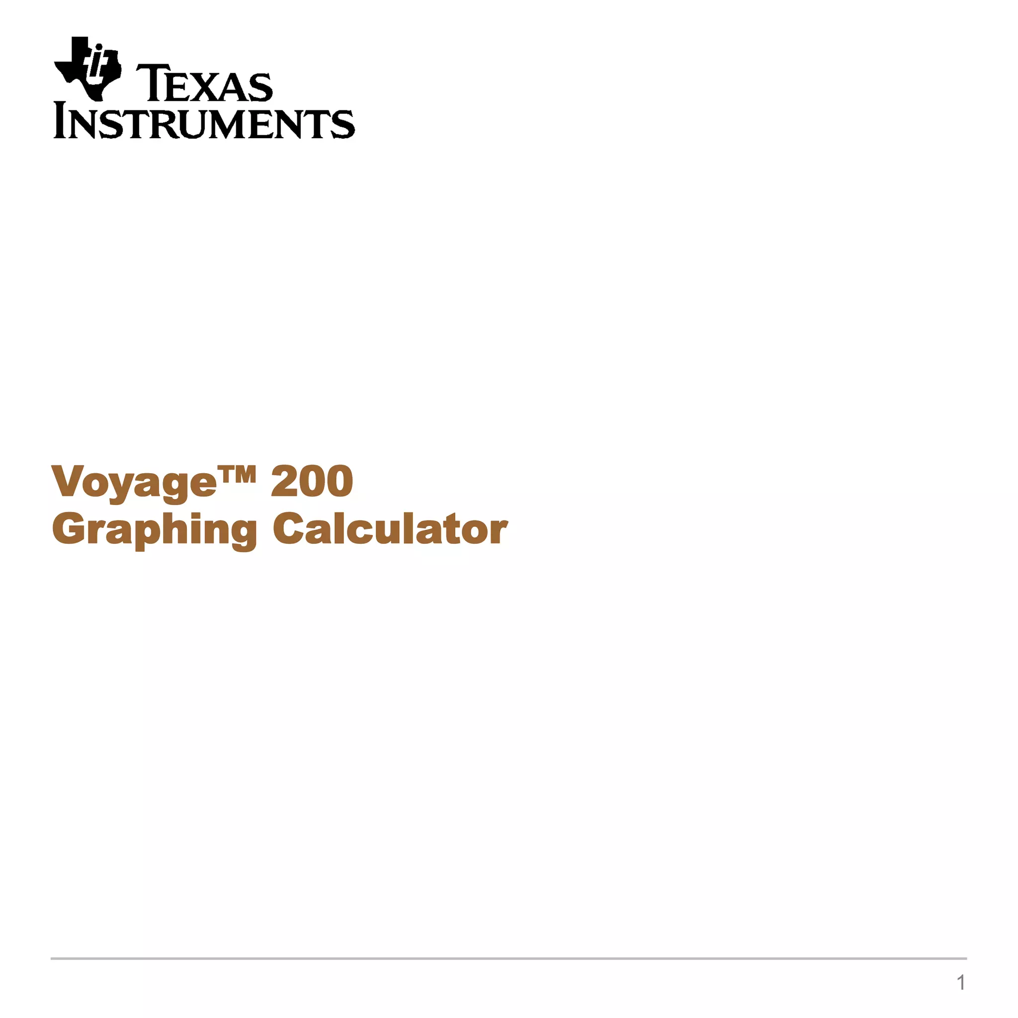 Manual Voyage 200 | PDF