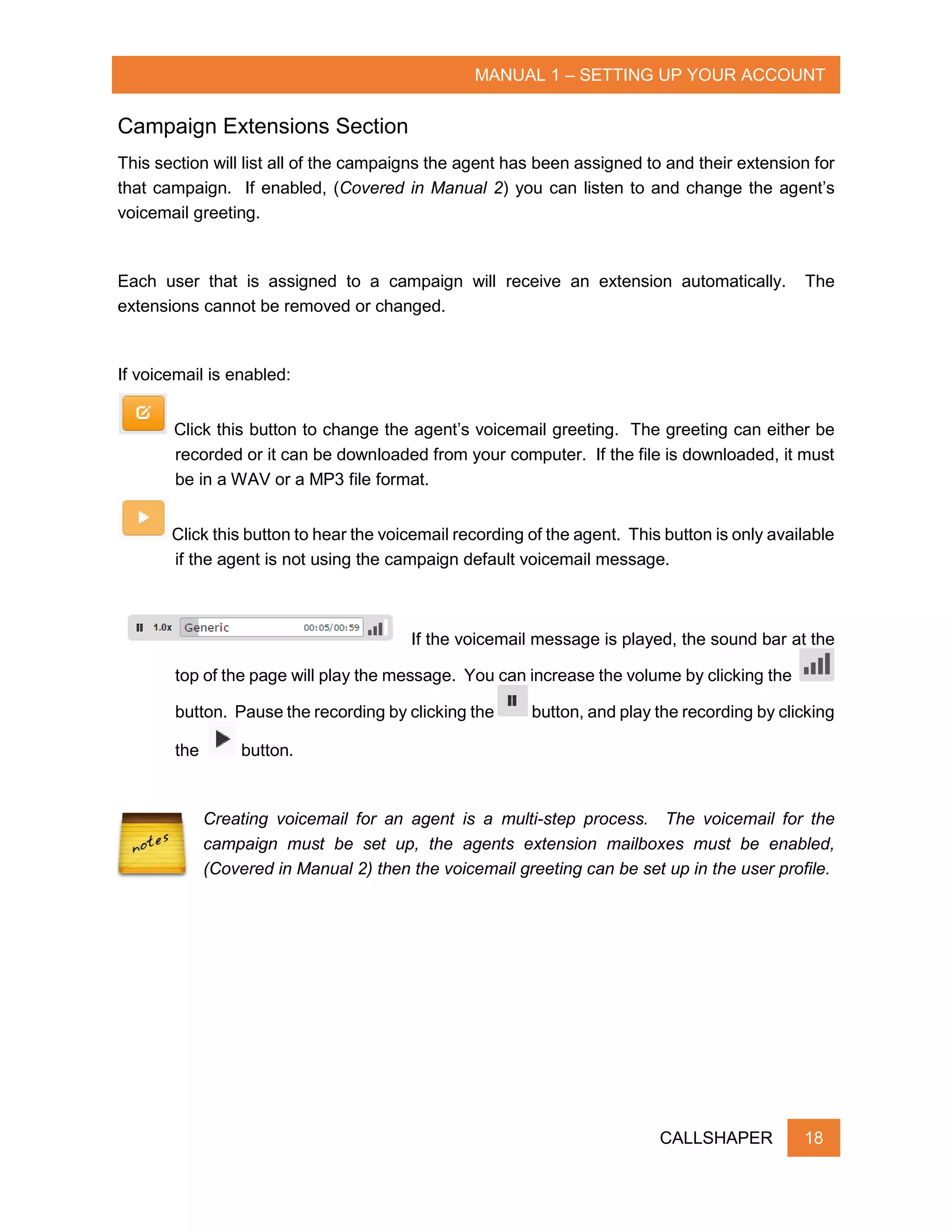 CallShaper Outbound Software Manual 1 - Setting Up your Account | PDF