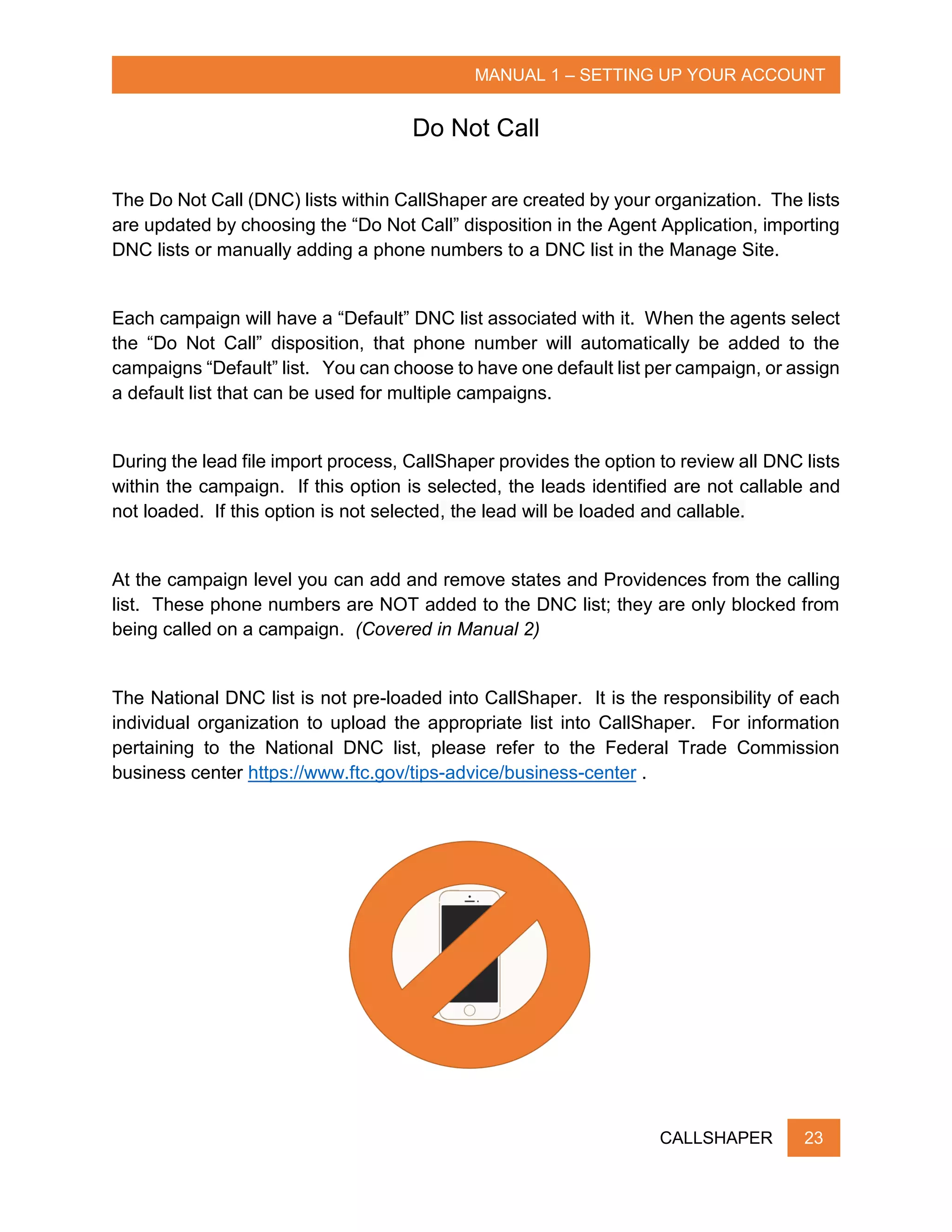 CallShaper Outbound Software Manual 1 - Setting Up your Account | PDF