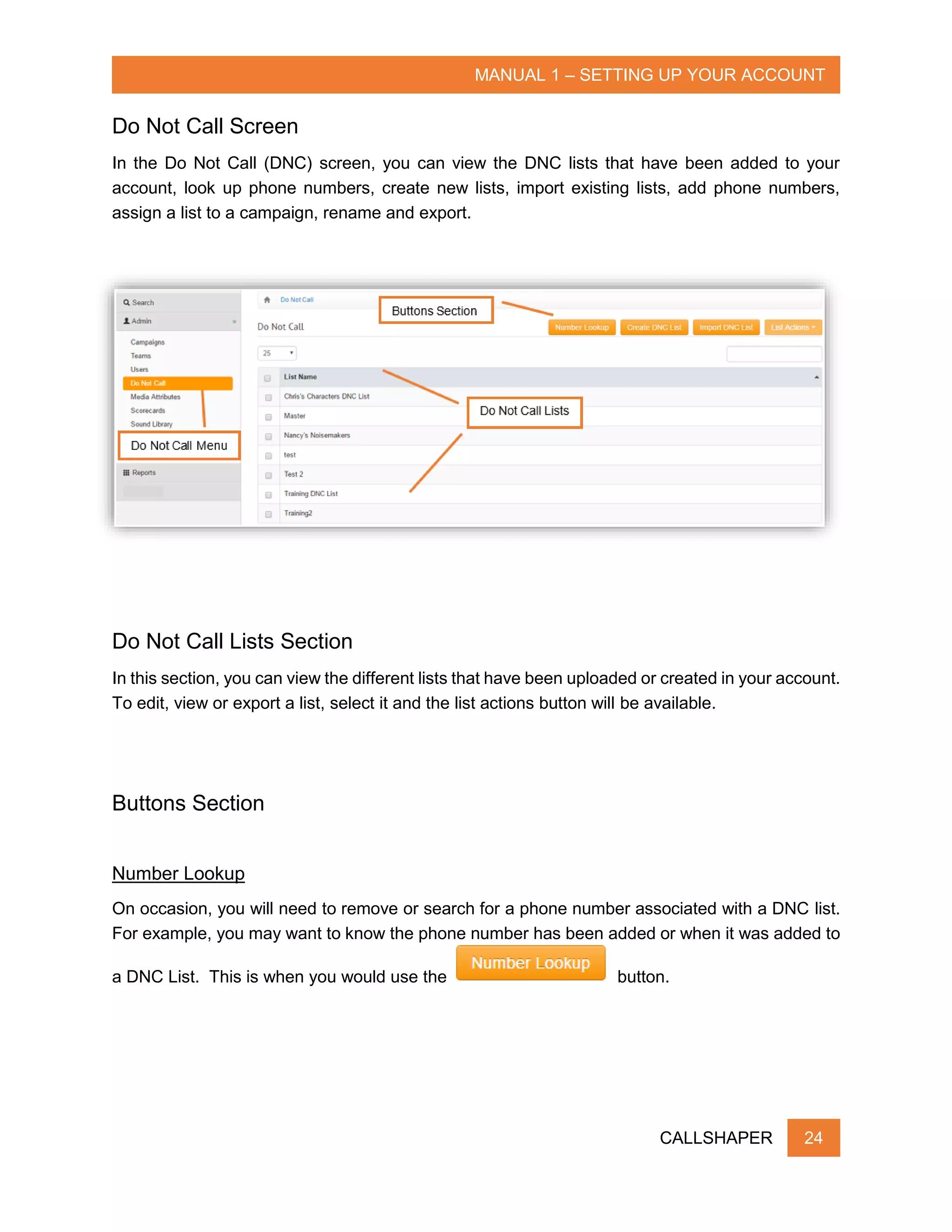 CallShaper Outbound Software Manual 1 - Setting Up your Account | PDF