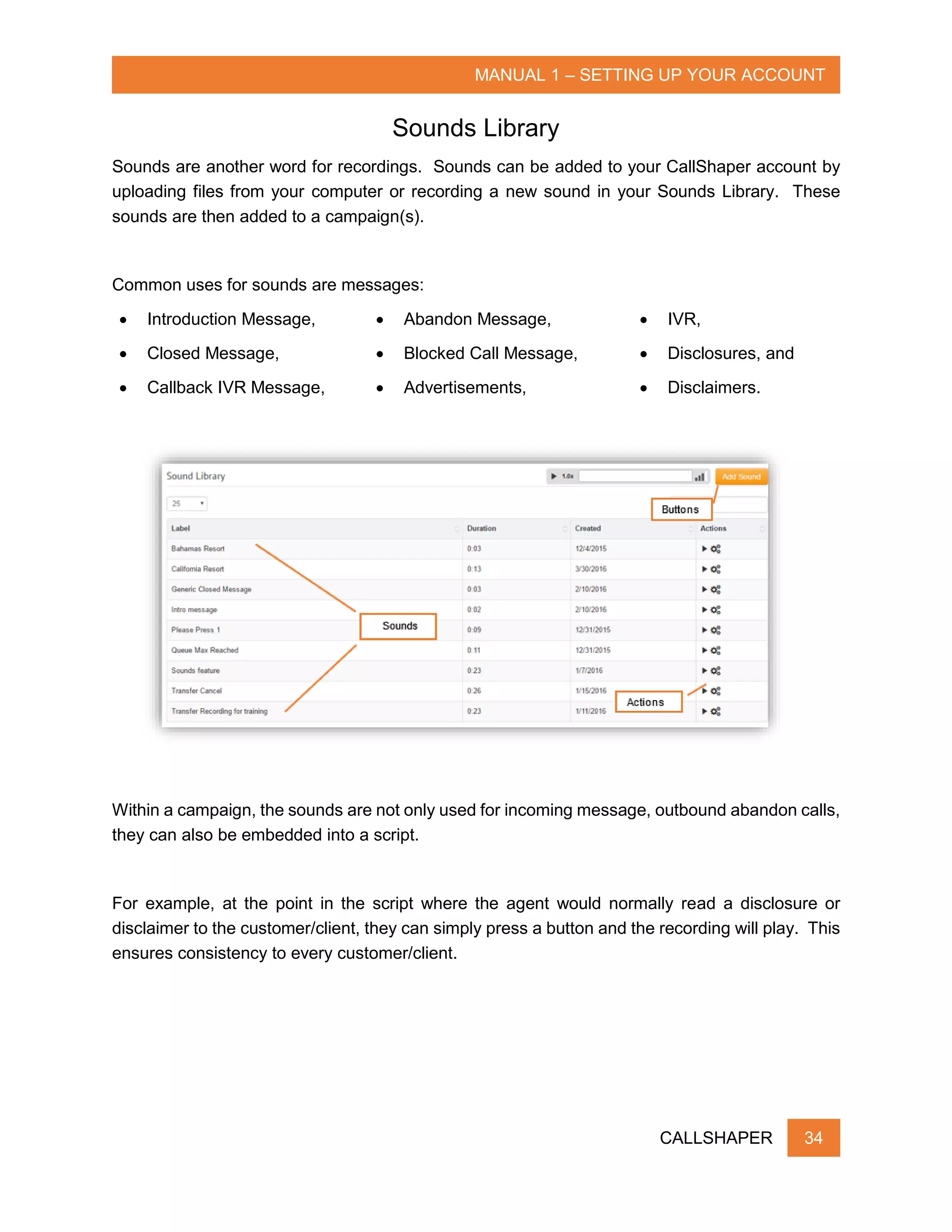 CallShaper Outbound Software Manual 1 - Setting Up your Account | PDF