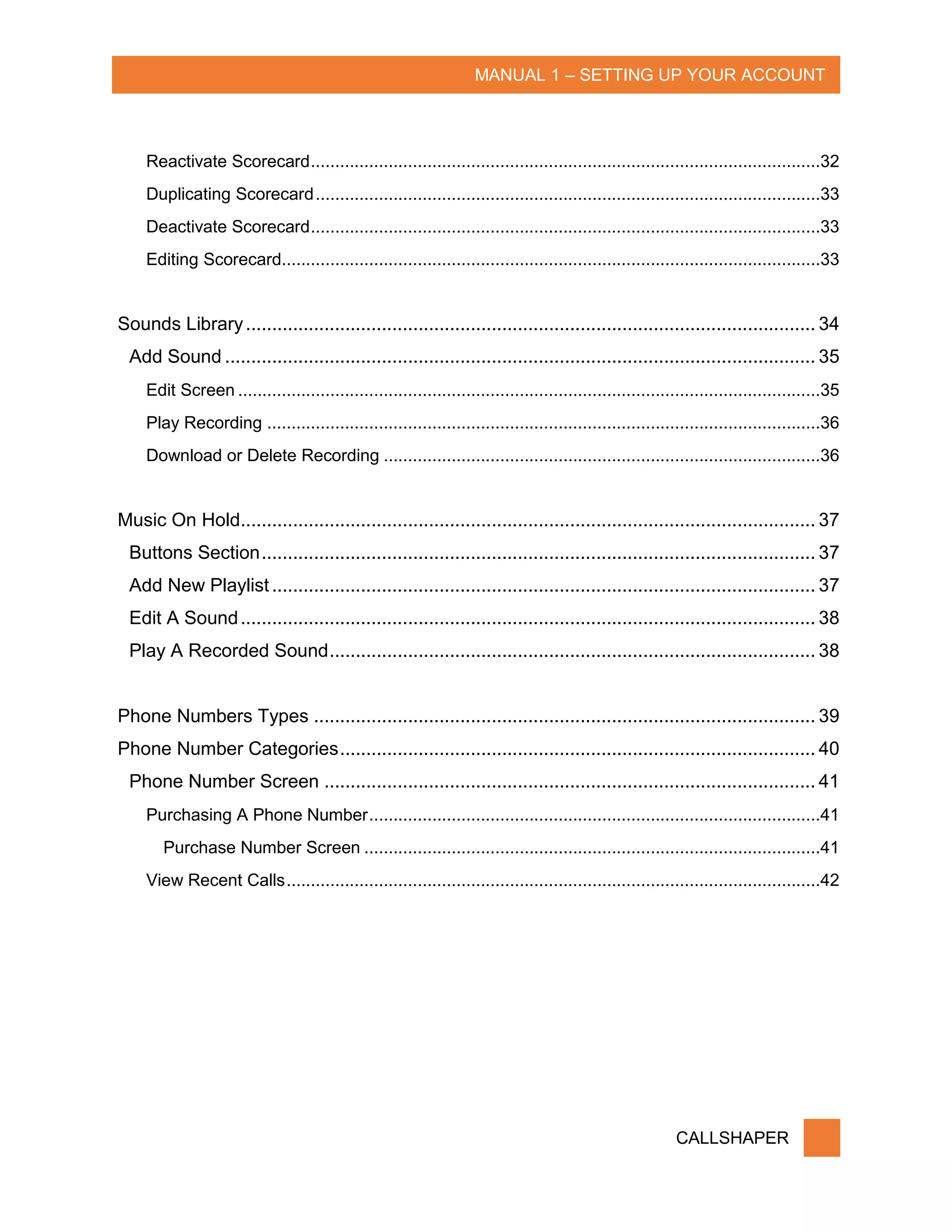 CallShaper Outbound Software Manual 1 - Setting Up your Account | PDF