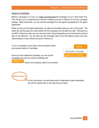 CallShaper Outbound Software Manual 2 - Creating a Campaign | PDF