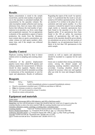Manual on Basic Semen Analysis | PDF