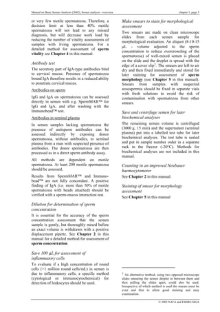 Manual on Basic Semen Analysis | PDF | Infertility | Reproductive Health