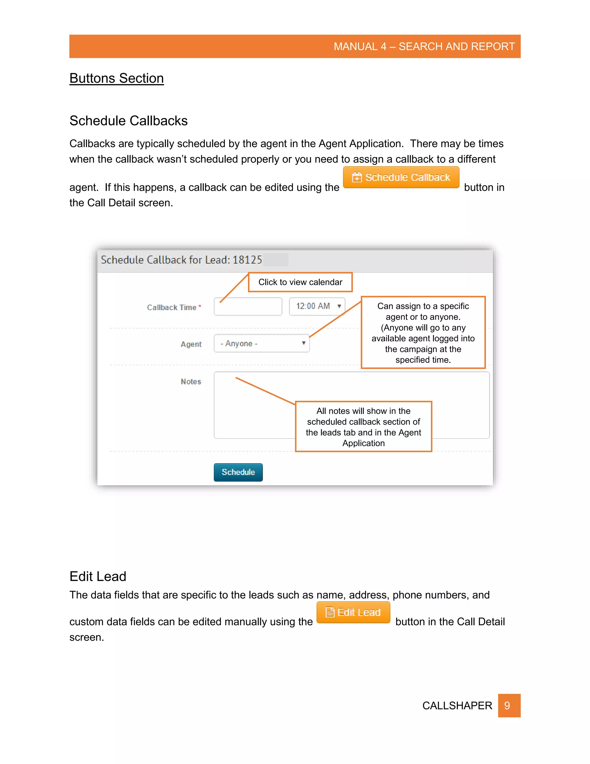 CallShaper Outbound Software Manual 4 Search and Report | PDF