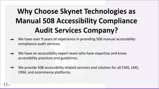 Manual Website 508 Accessibility Compliance Audit - Digital ...