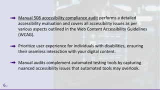 Manual Website 508 Accessibility Compliance Audit - Digital ...
