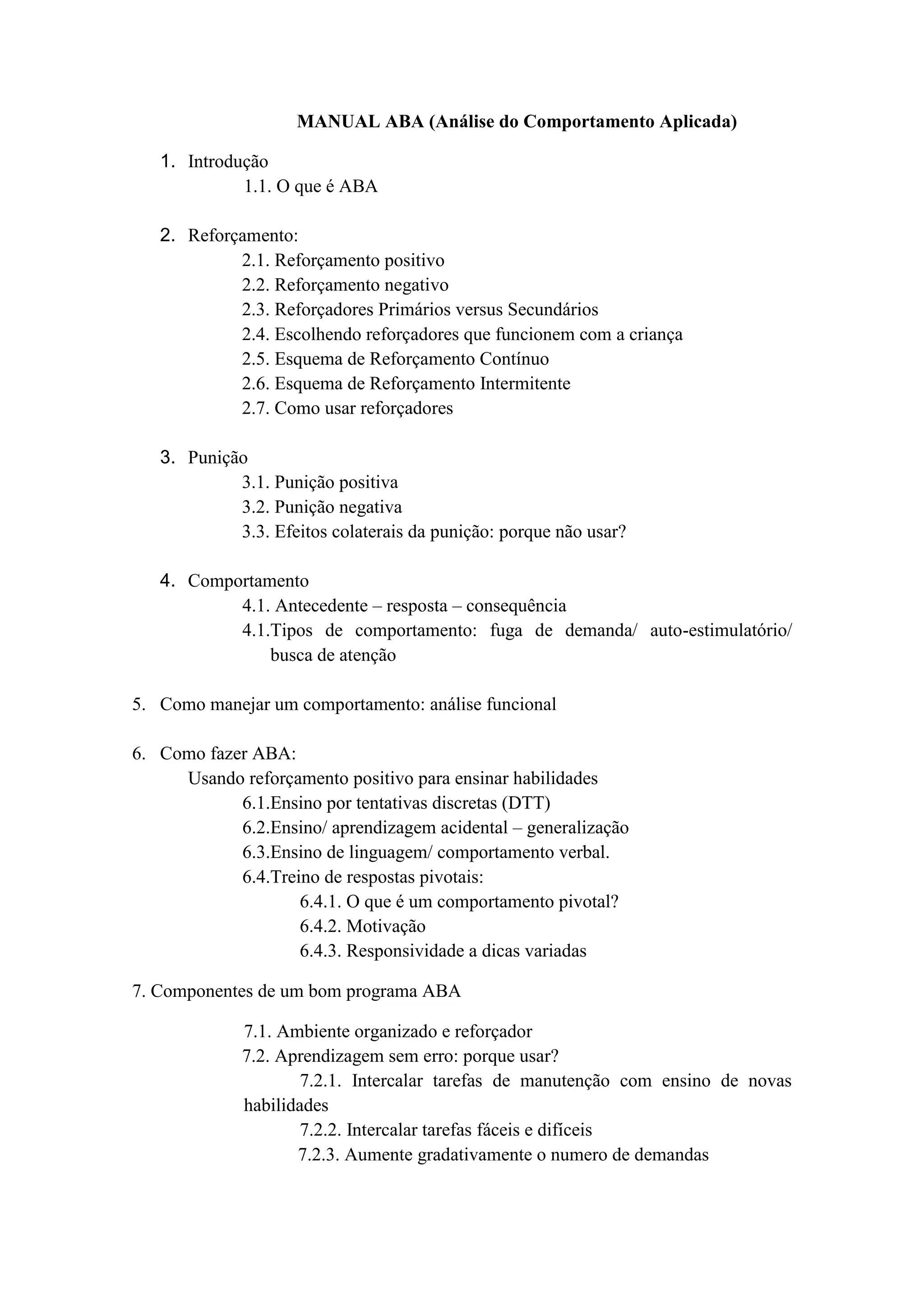 Manual ABA | PDF