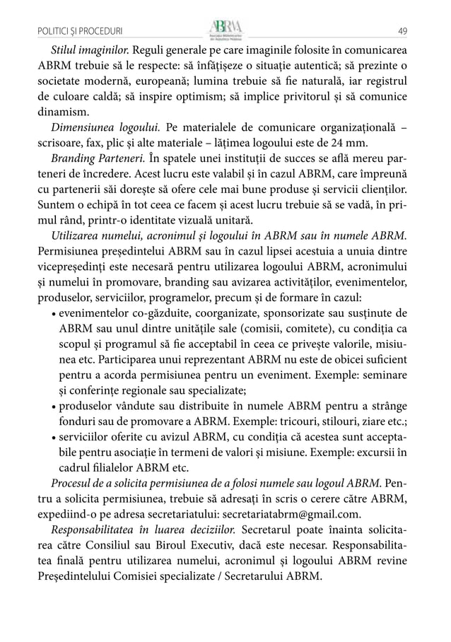 Manualul operational ABRM | PDF