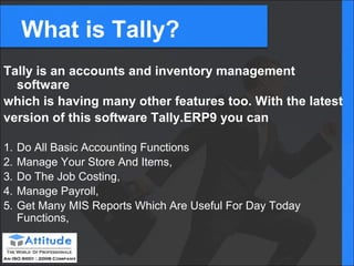 Manual Accounting & introduction of Tally.ERP9 - Lesson 1 | PPT