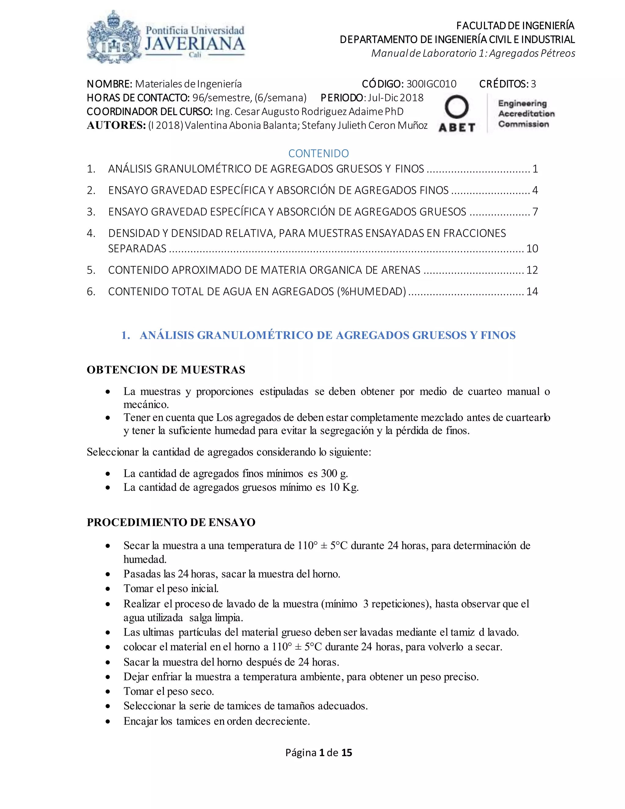 Manual agregados petreos | DOCX