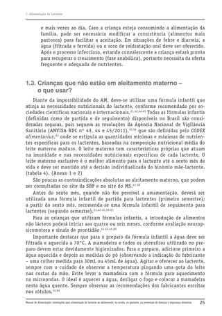 SBP: Manual de Alimentacao & Segurança Alimentar - gestação, lactente ...