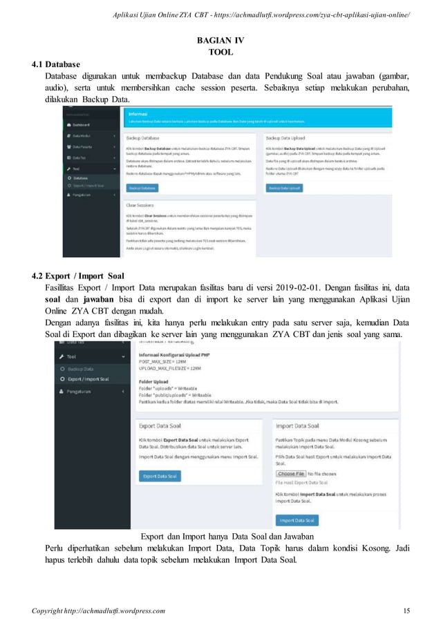 Manual aplikasi ujian online zya cbt public - administrator | PDF