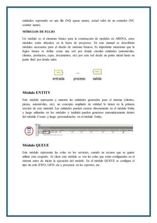Manual Simulación con Arena. | DOCX