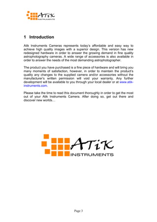 Manual Atik 16 Ic | PDF