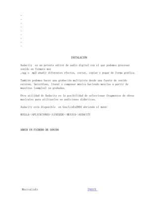 Manual de Audacity | PDF