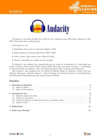 Manual audacity | PDF