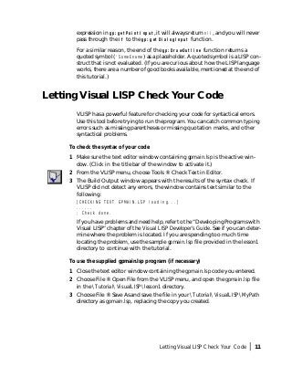 (Manual) auto cad 2000 visual lisp tutorial (autocad) | PDF