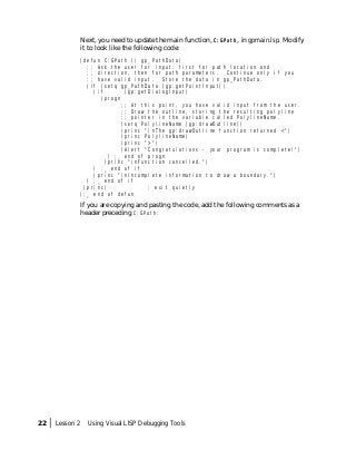 (Manual) auto cad 2000 visual lisp tutorial (autocad) | PDF