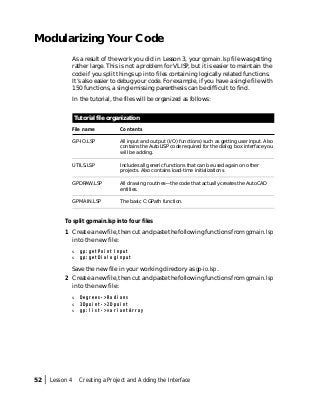 (Manual) auto cad 2000 visual lisp tutorial (autocad) | PDF