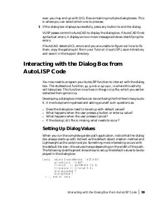 (Manual) auto cad 2000 visual lisp tutorial (autocad) | PDF