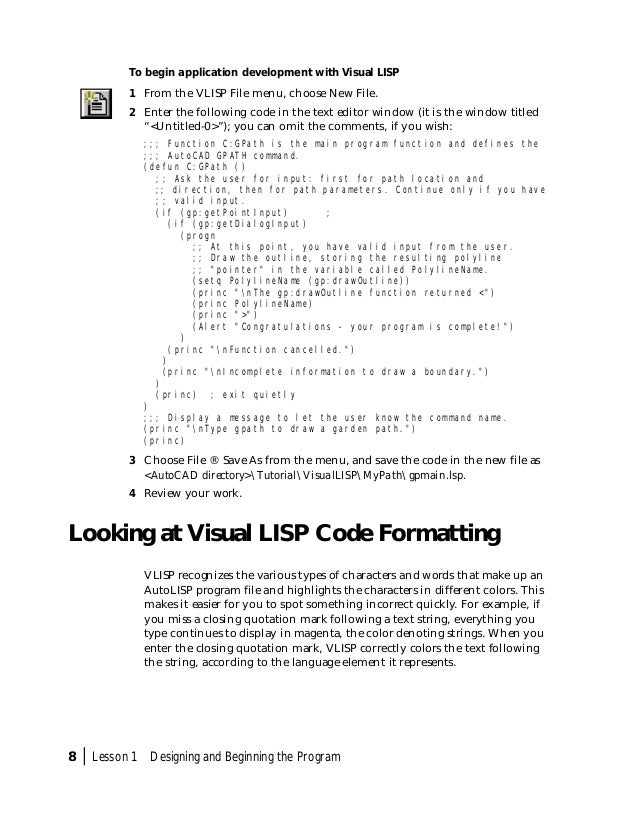 Manual Auto Cad 2000 Visual Lisp Tutorial Autocad Pdf Desktop Publishing Computer