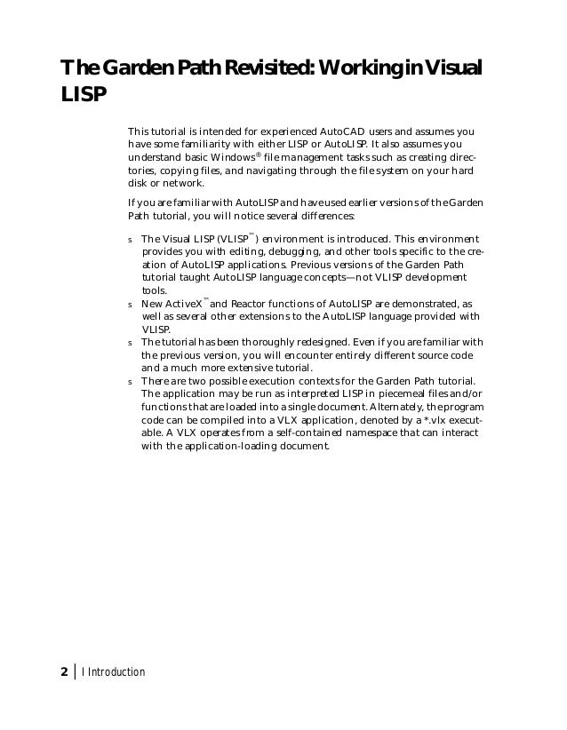 (Manual) auto cad 2000 visual lisp tutorial (autocad) | PDF
