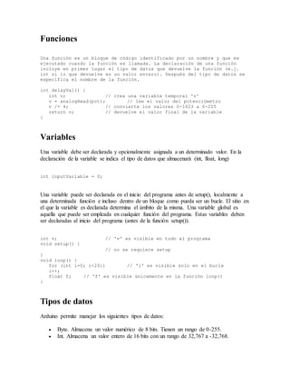 Manual basico arduino | DOCX