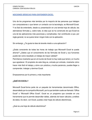 Manual básico de Excel para principiantes - pdf. | PDF