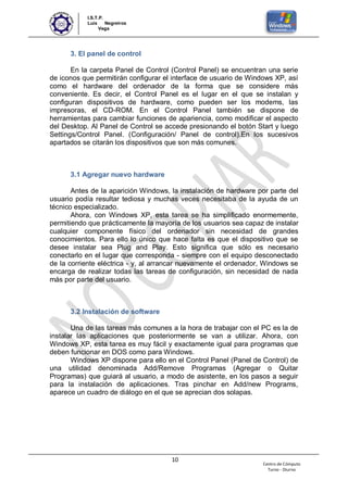 Manual basico de word y windows xp | PDF | Operating Systems | Computer ...