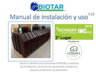 Manual BIOTAR , Manual de instalacion y uso | PDF