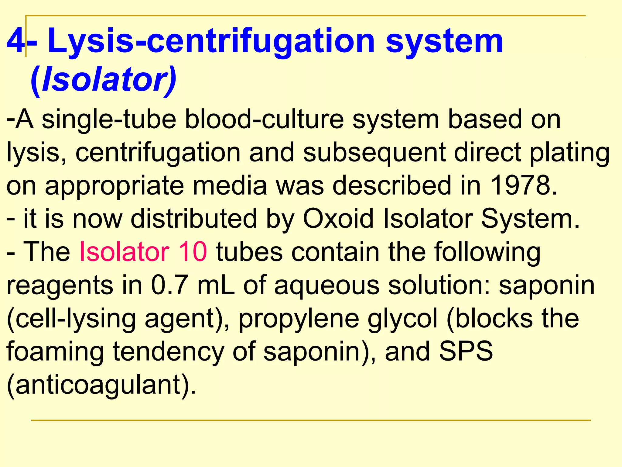 Manual blood culture Techniques | PPT
