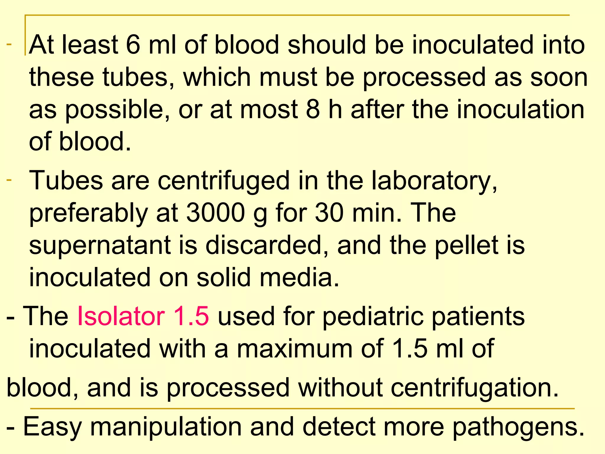 Manual blood culture Techniques | PPT