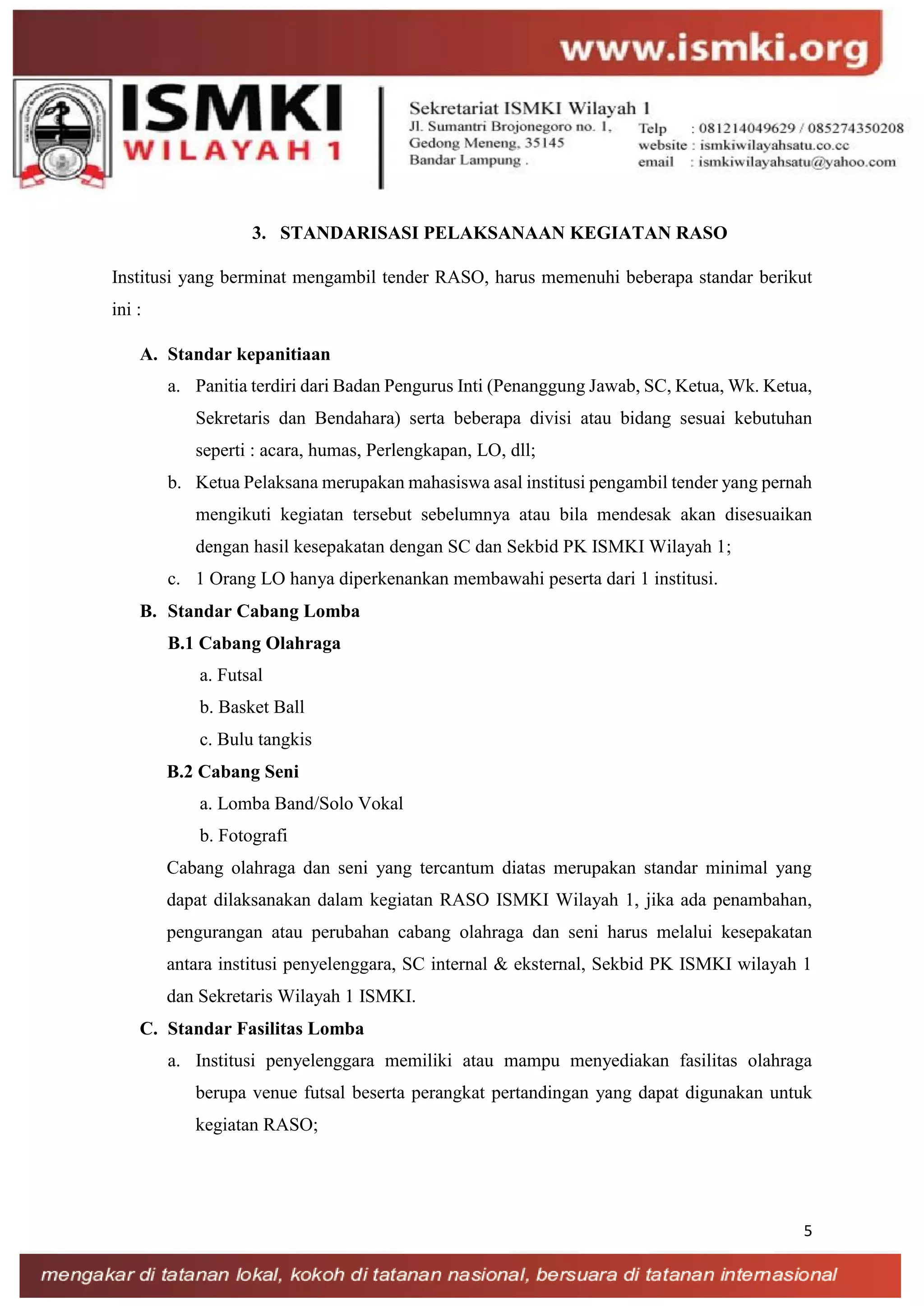 Manual book RASO ISMKI Wilayah 1 | PDF