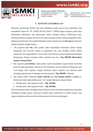 Manual book RASO ISMKI Wilayah 1 | PDF