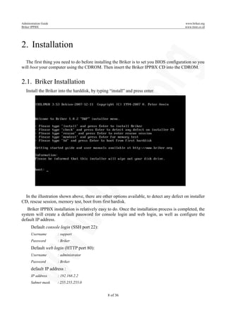 Manual guide briker IP PABX | PDF