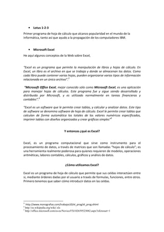 Manual básico de excel | PDF