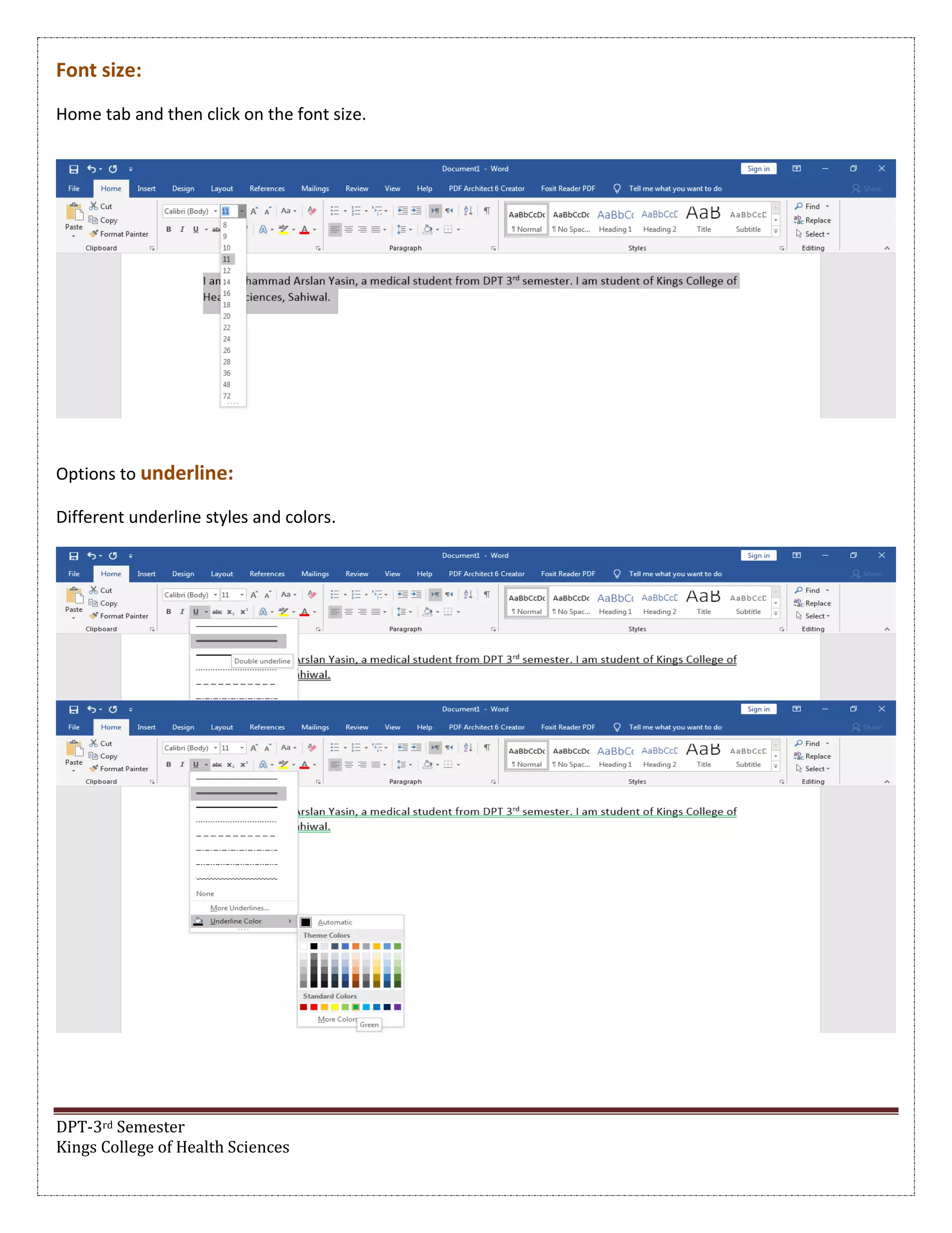Computer Manual (Lab Mannual, Computer Application) by Muhammad Arslan ...