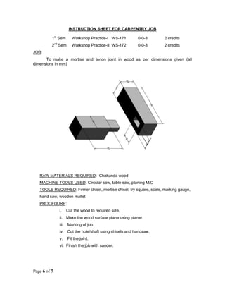 Manual carpentry & fitting shop 1st yr | PDF