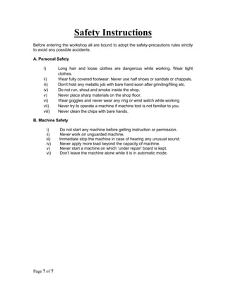 Manual carpentry & fitting shop 1st yr | PDF