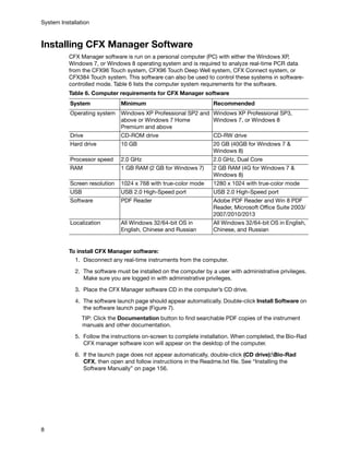 manual CFX96 TIEMPO REAL para analisis de pcr molecular. | PDF